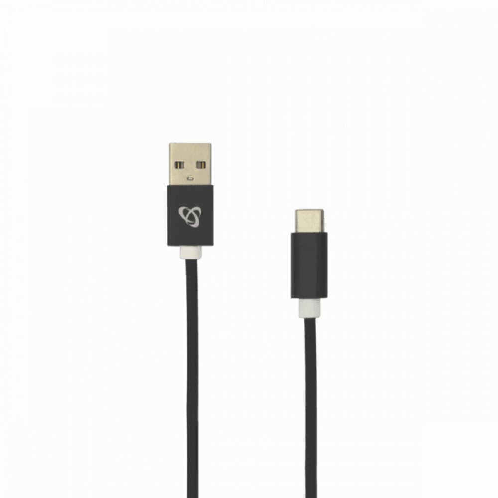 S BOX Kabl USB A / Type C, Fruity 1,5 m, Black