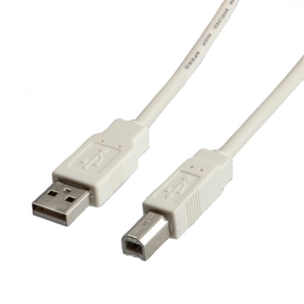 Kabl USB->Rotronic Secomp USB2.0 A-B M/M beige 3.0m printer (30581)