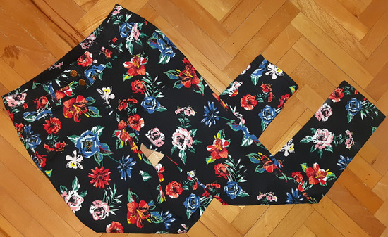 Floral print pantalone M/L