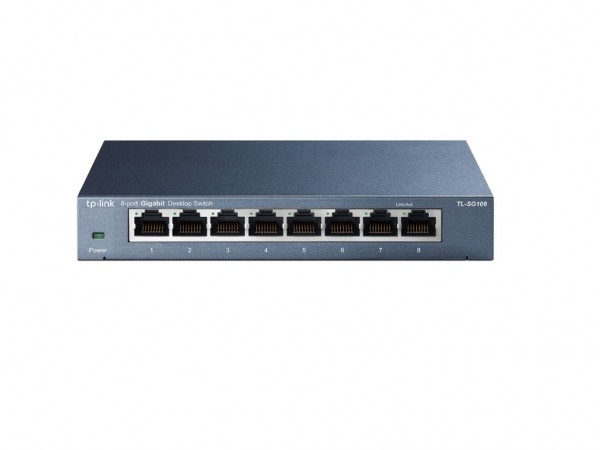 TP-LINK Switch Gigabit 8x RJ45 101001000Mbps Desktop metalno kucistealno kuciste' ( 'TL-SG108' )