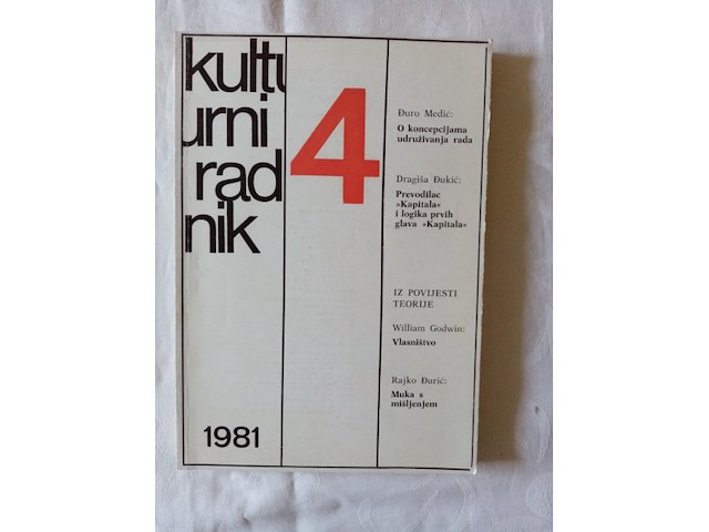 Kulturni radnik - broj 4. 1981.