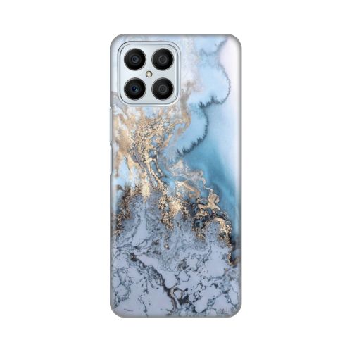 Silikonska futrola - maska print za Huawei Honor X8 Blue Gold Marble