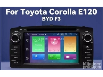 Toyota Corolla E120 BYD F3 Andorid Multimedija Radio GPS