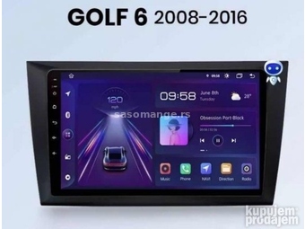 GOLF 6 2008-2016 Android Navigacija Multimedija GPS Radio