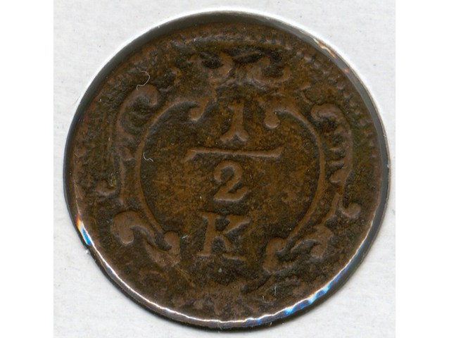 Austrija 1/2 kreuzer 1760 - 1764 Maria