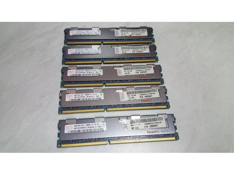 ddr3 serverske 20gb 5x4gb hynix 10600r ispravne