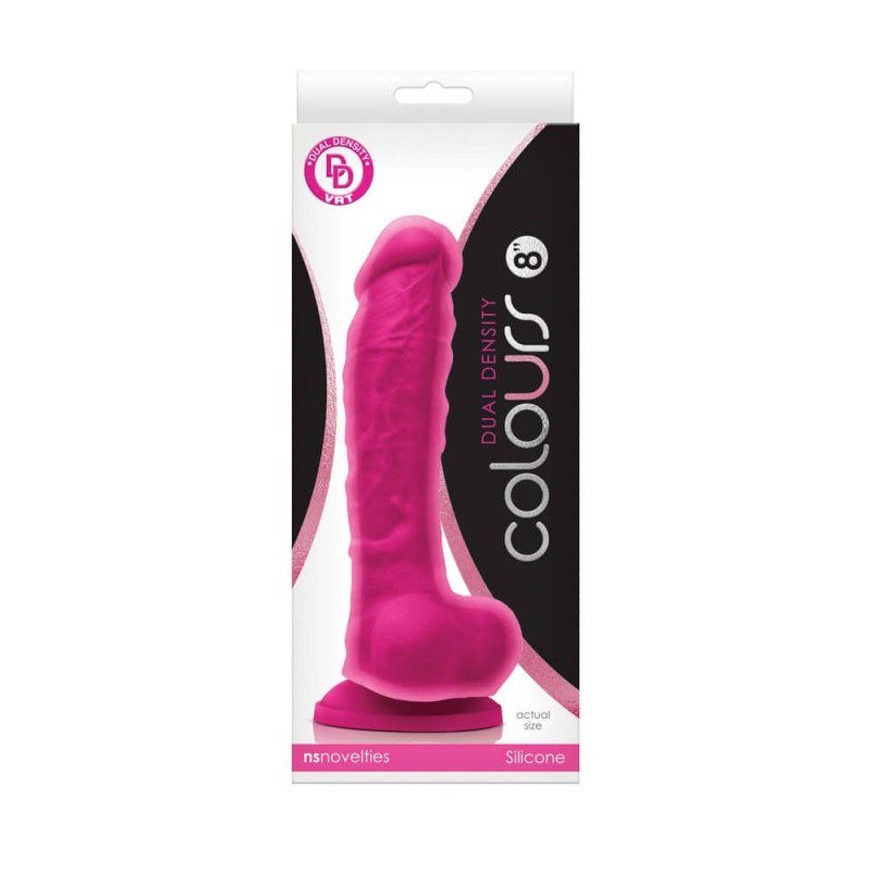 Colours Dual Density 8 inch Dildo Pink NSTOYS0760 / 7191