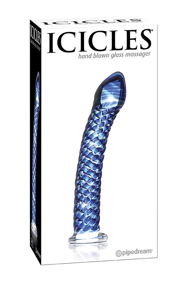 Icicles No 29 plavi stakleni dildo PIPE292900/ 6423