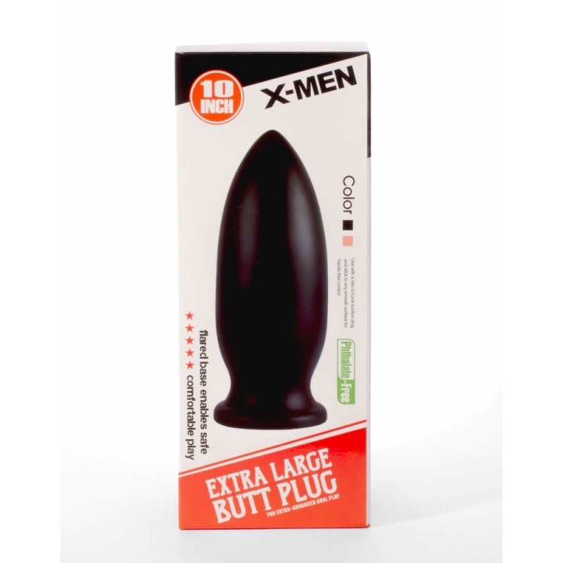 X-MEN 10" Extra Large Butt Plug Black XMEN000085 / 7267