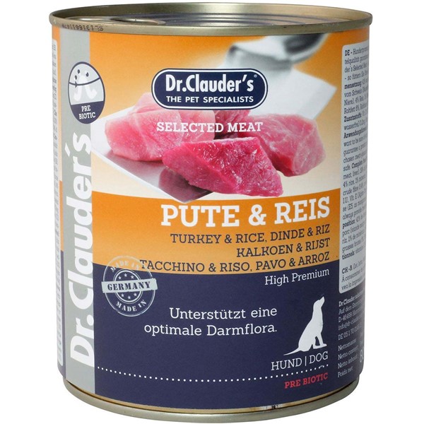 Dr. Clauder’s Dog selected meat ćuretina i pirinač konzerva 800g