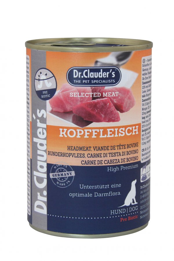 Dr. Clauders Dog selected meat meso od glave konzerva 800g