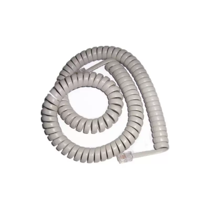 Kabl telefonski spiralni 5m beli