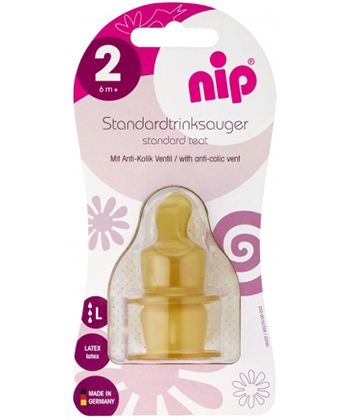 Nip cucla za flasice za bebe brzi protok kaucuk 6 meseci + ventilom protiv grceva