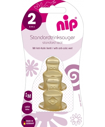 Nip cucla za flasice za bebe za mleko kaucuk 6 meseci + ventilom protiv grceva