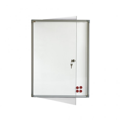 Tabla oglasna 2x3 GS46A4 bela magnetna,sa vratima i ključem 6xA4 / 73X68