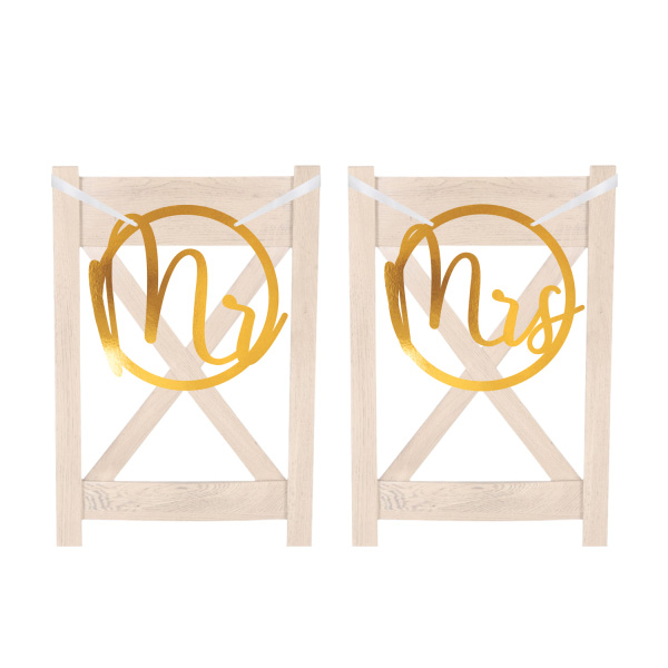 9913255
2 Chair Signs Mr And Mrs