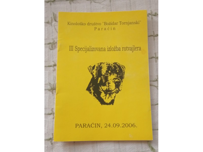 Kinološko Društvo Božidar Tornjanski Paraćin 2006.g