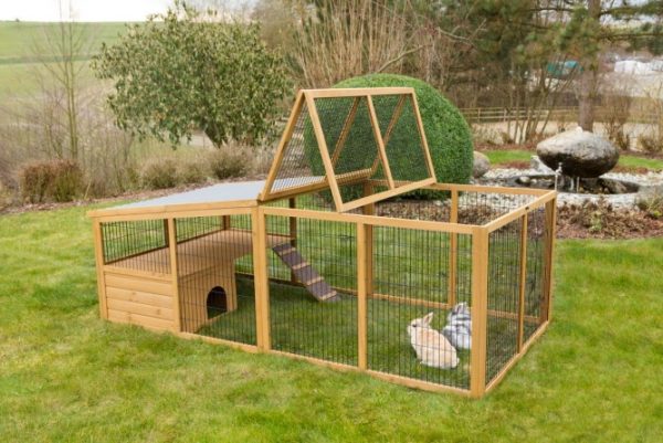 Kućica za zečeve sa pocinkovanim kavezom