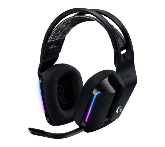 Logitech - Logitech G733 Lightspeed Wireless RGB Gaming Headset, Black