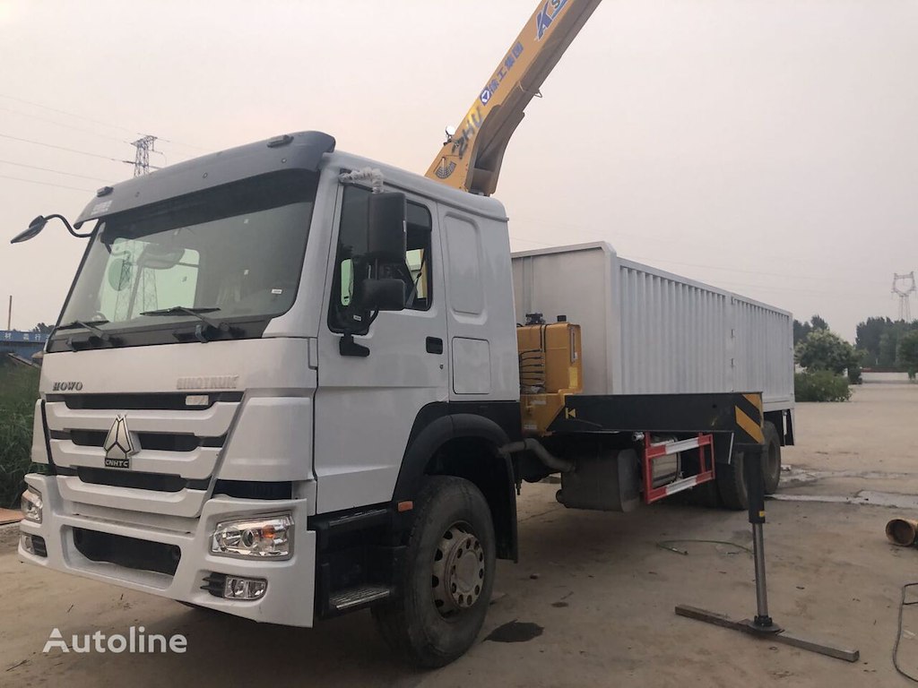 Nova HOWO 2t-10t flat truck front loader crane truck autodizalica s kranom