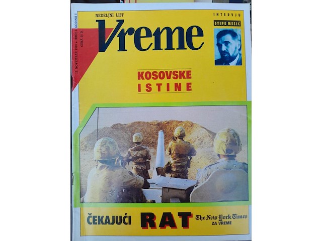 NEDELJNI LIST VREME - 3. broj - 1990. g.