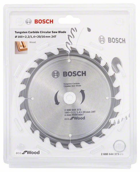 .List kružne testere za drvo Ø160x2,2x20/24z Eco Bosch 2608644373