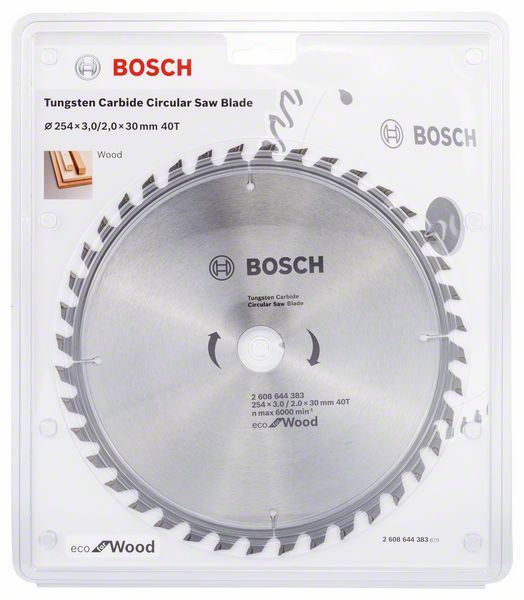 .List kružne testere za drvo Ø254x2,5x30/40z Eco Bosch 2608644383