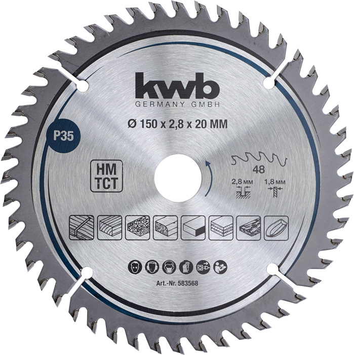 KWB 49583568 TCT list za cirkular 150 x 20 mm, 48T