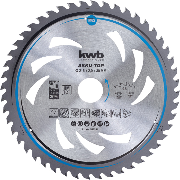 KWB 49588254 TCT list za cirkular za drvo 216 x 30 mm, 48T