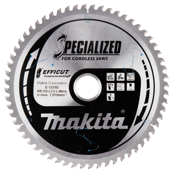 Makita List za testeru od tvrdog metala EFFICUT 216x30x2,0x60 - E-12192