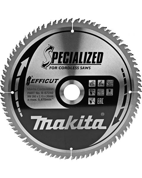 Makita List za testeru od tvrdog metala EFFICUT B-67240