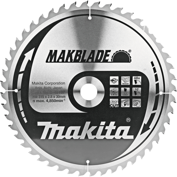 Makita List za testeru od tvrdog metala, MAKBlade Plus, sa 48 zubaca B-46187