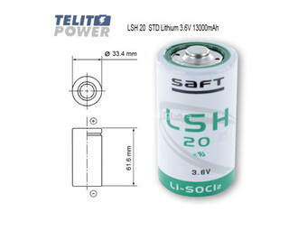 Saft litijum LSH20 STD 3.6V 13000mAh ( 1204 )