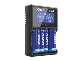 XTAR USB punjač baterija 1/4 sa displejom ( XTAR-VC4 )
