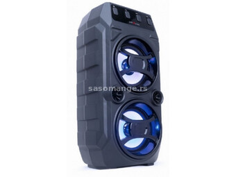 Gembird portable bluetooth karaoke speaker 2x5W, FM, USB, SD, 3,5mm, MIC 6,35mm, LED,black SPK-BT-13