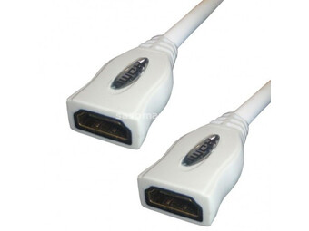 Elit+ HDMI utičnica - hdmi uticnica metalna 19 pina, okrugli kabl 3m 30awg, bele boje ( EL90903 )