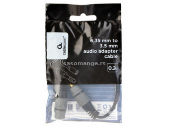 Gembird 6.35mm to 3.5mm audio adapter cable, 0.2m A-63M35F-0.2M