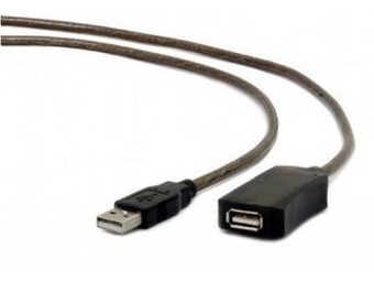 Gembird USB 2.0 active extension cable, black color, bulk package, 5m UAE-01-5M