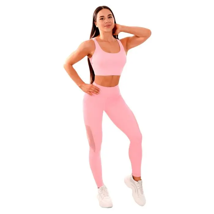 Ženske helanke Mesh Panel Pink - GymBeam