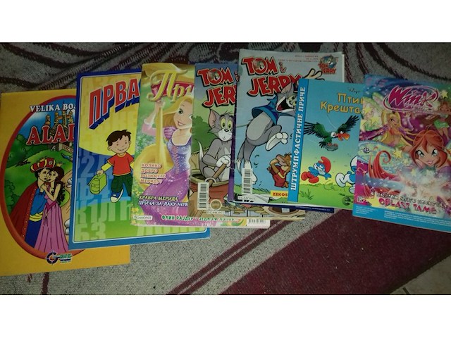 Knjige i stripovi za decu-7komŠtrumfovi,Tom&;Jerry,Wink