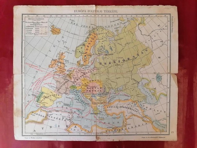Európa politikai/néprajzi térképek-Kozma-Kőrösi-Atlasz