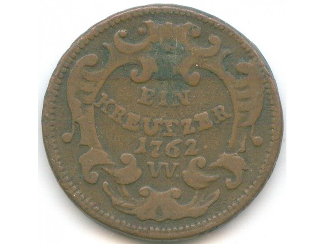 Austrija 1 kreuzer 1762 W