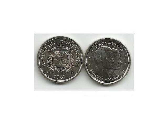 Dominicana 5 centavos 1987. UNC