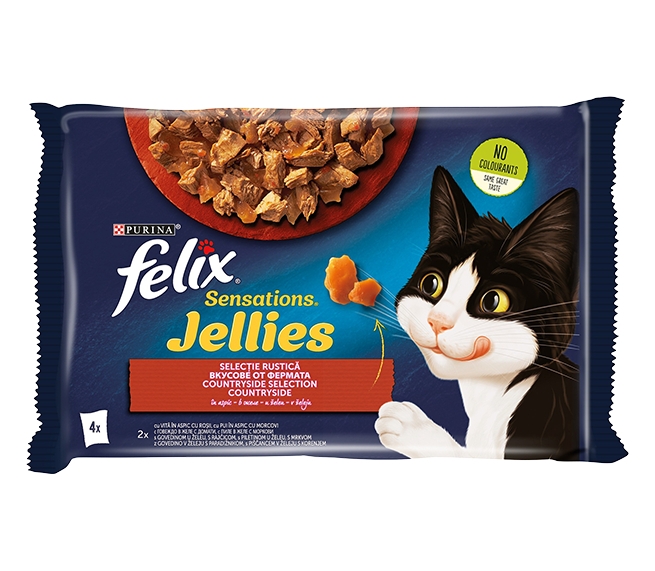 Felix Cat Sensations Žele Govedina & Piletina 4x85g