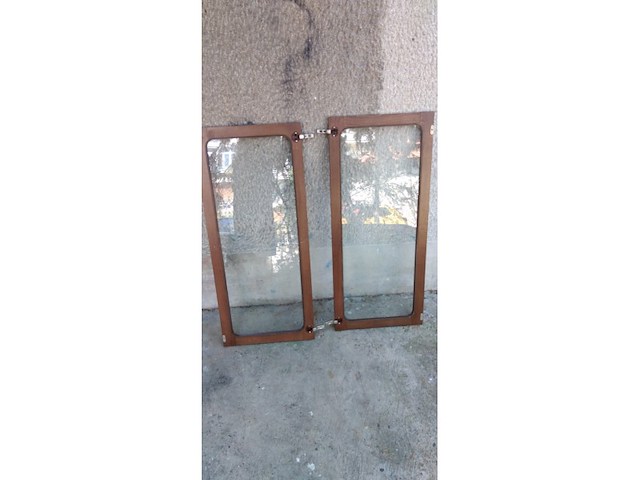 Vrata za vitrinu braon lakirana bez rucice 98x43 cm. sa