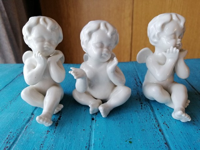 Anđeli od keramike, figure set od 3