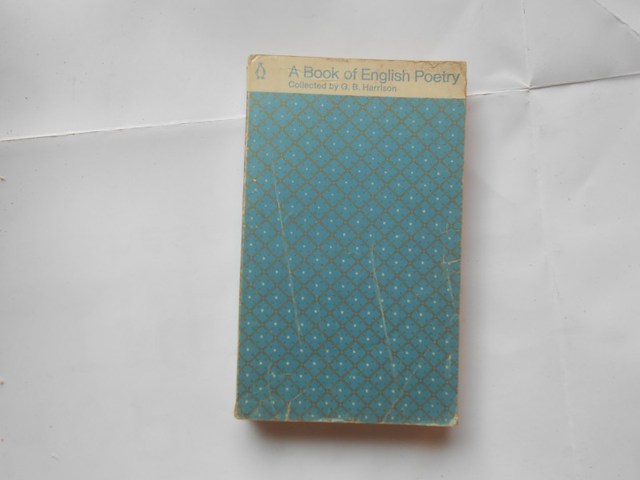 A book of english poetry,G.B.Harrison,engleska poezija