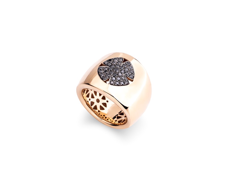 Ekstravagantan Gioielliamo prsten sa 0,42ct crnim dijamantima