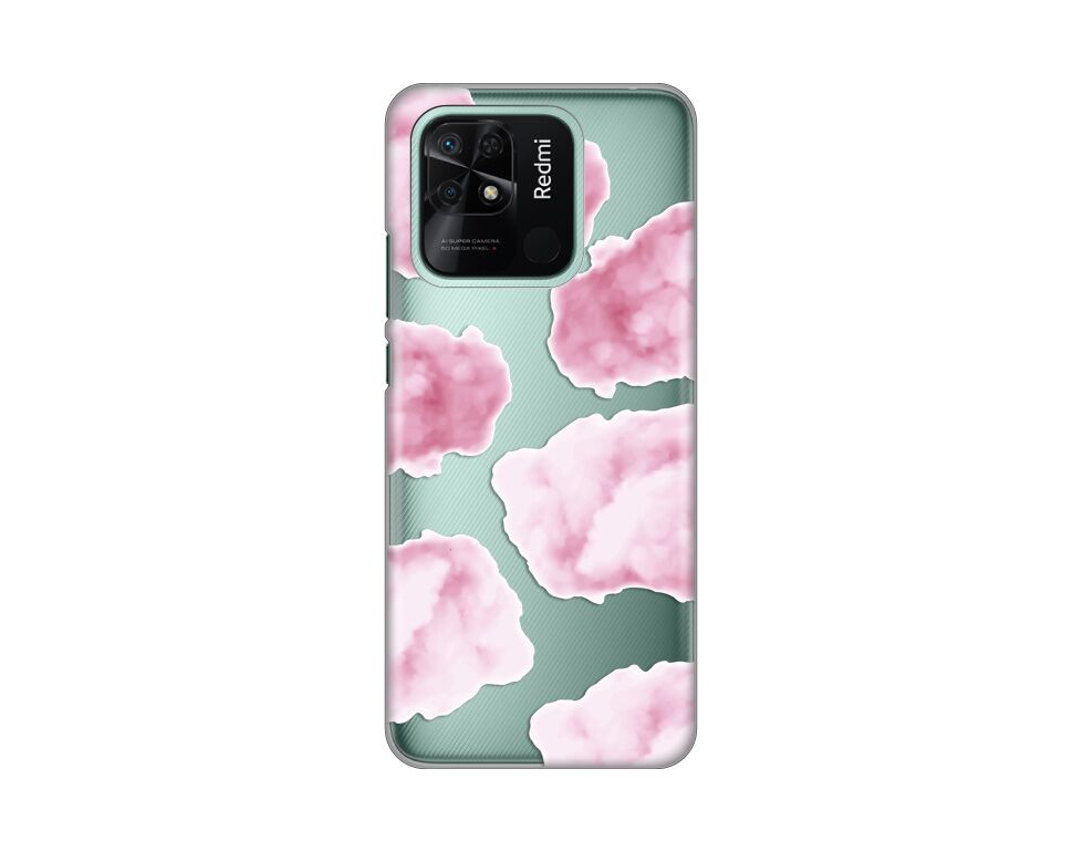 Silikonska futrola PRINT Skin - Xiaomi Redmi 10C Pink Clouds