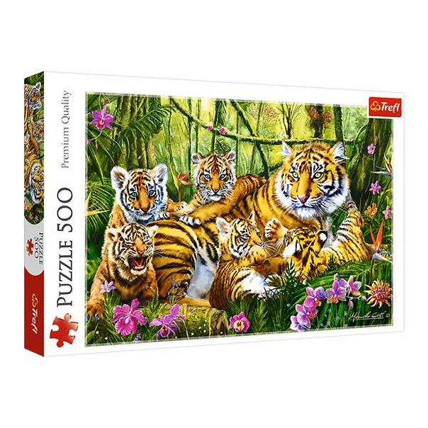 TREFL Puzzle Porodica tigrova - 500 delova